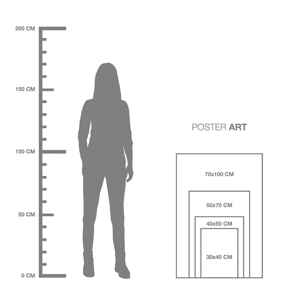 poster size compared to human